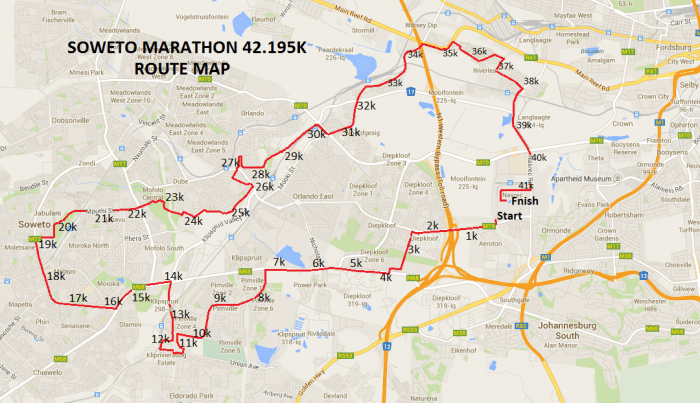 Soweto Marathon route description - Modern Athlete